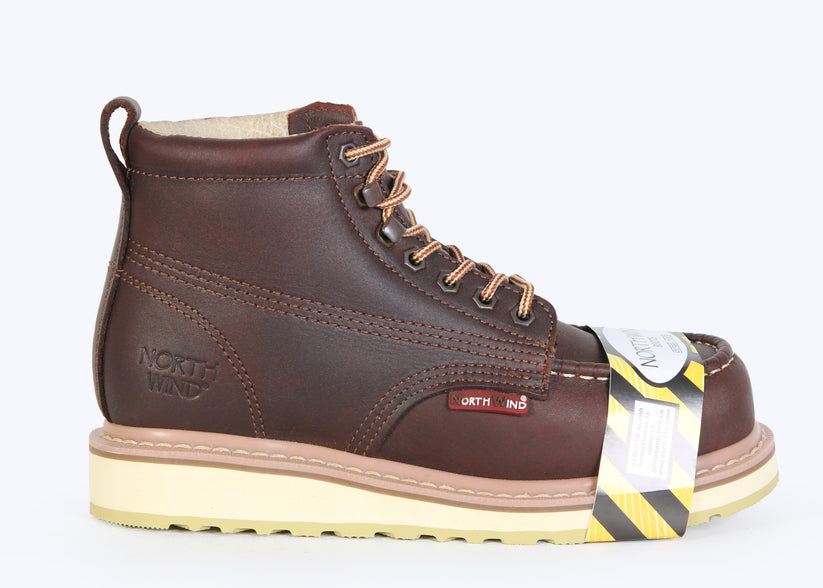 BOTA DE TRABAJO - CASCO DE ACERO - MOC TOE - GOODYEAR WELT - 100% PIEL ...